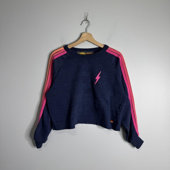 Aviator Nation | Tops | Aviator Nation Sweatshirt Womens Medium Blue ...